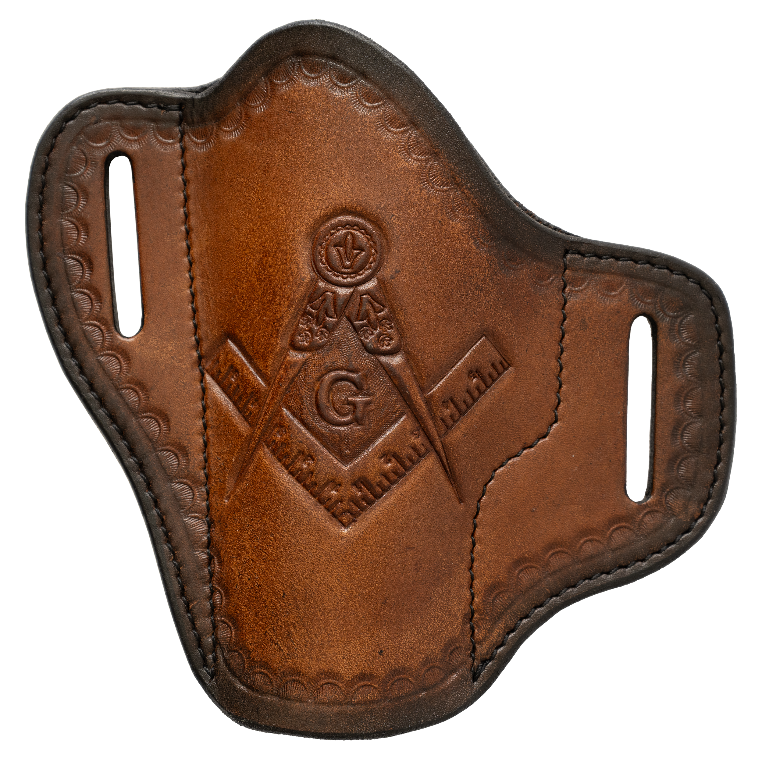 Handcrafted Masonic Leather Gun Holster Left-Handed – OWB Open Top ...
