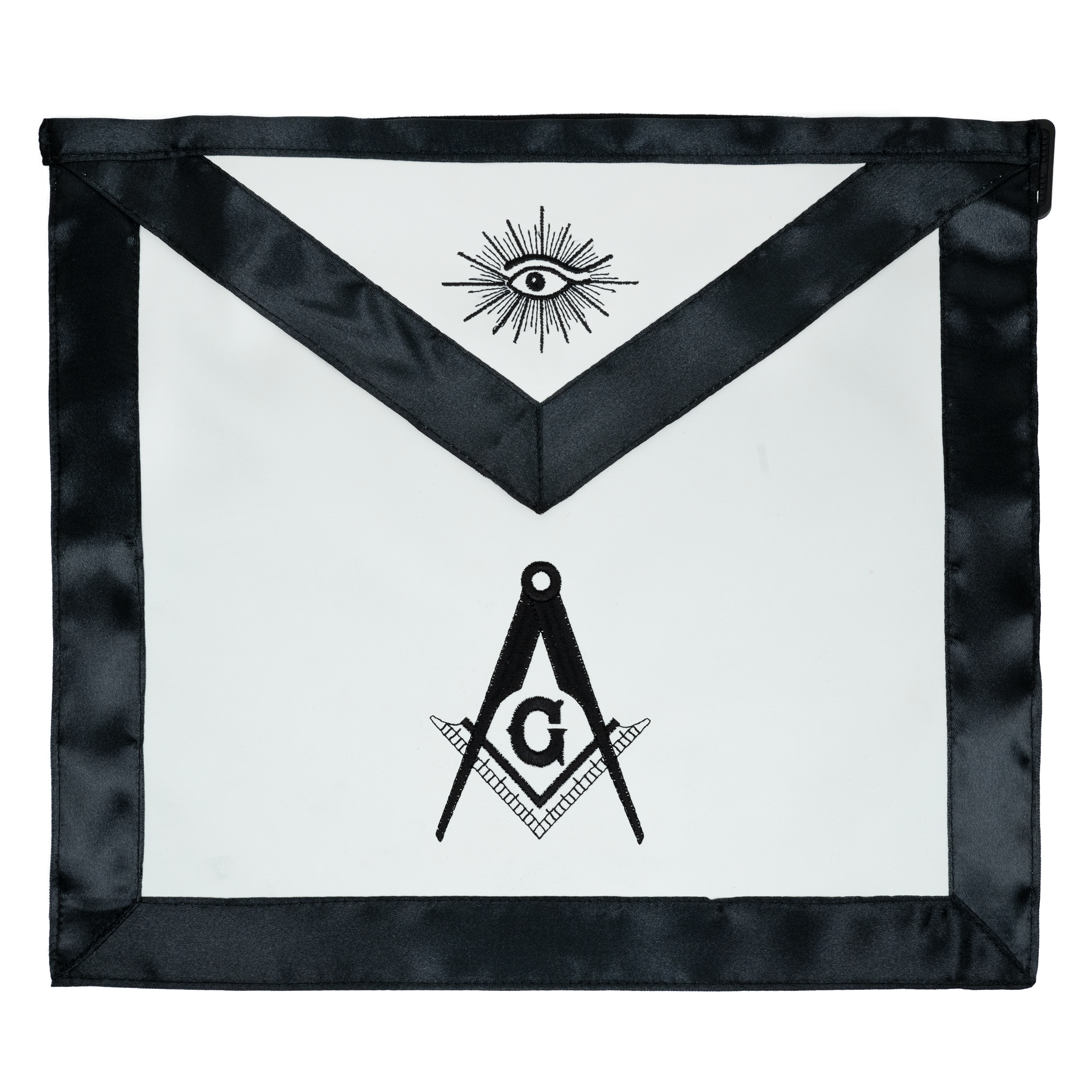 Masonic Funeral Apron with Embroidery – Lambskin & Black Ribbon ...