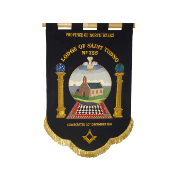 Hand Embroidered Masonic Lodge Banner – Zeebro Masonic Regalia