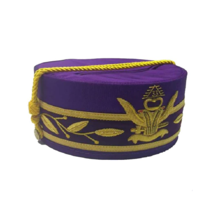 Scottish Royal 33rd Degree Royal Crown Cap - Gold Bullion Hand Embroid ...