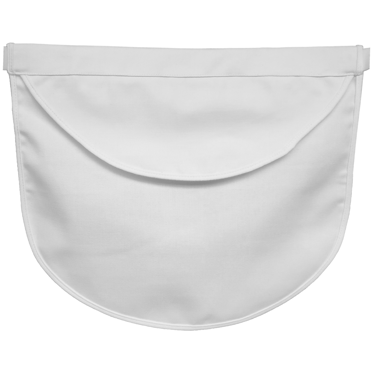 Masonic Candidate - White Cotton Rounded Apron with Elastic Belt and B ...