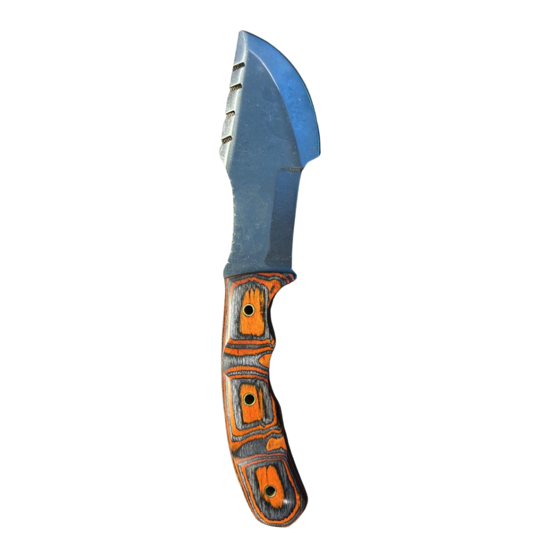 Hand-Made Tracker Knife - Stainless Steel Blade with Pakkawood Handle ...