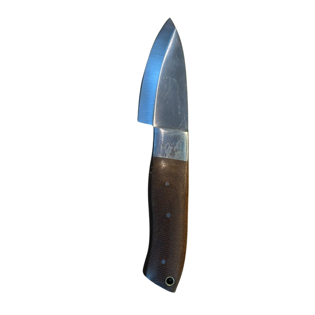 QuickSlice Knife: Brown Micarta Handle – Stainless Steel Fixed Blade K ...
